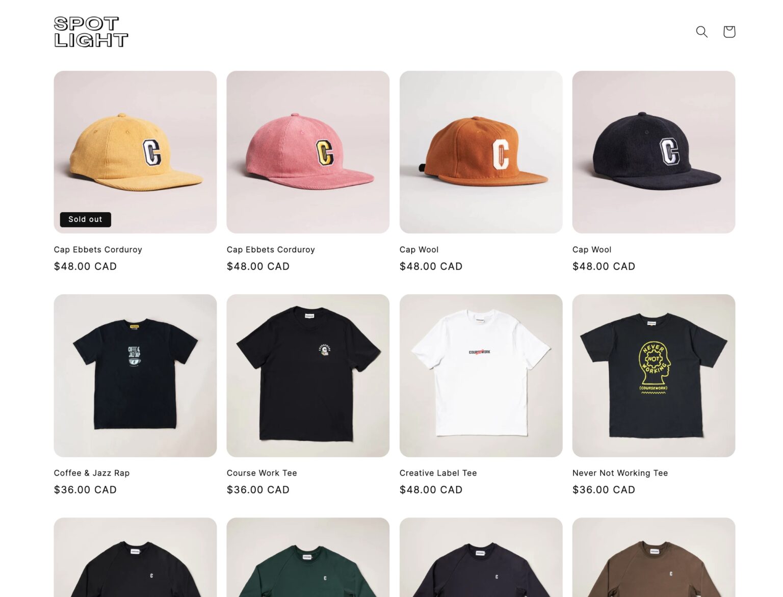 Spotlight（無料テーマ）｜Shopify基本情報-テーマ紹介｜ネットショップ開設ならShopify専門のショップアイズへ｜大阪のホーム ...